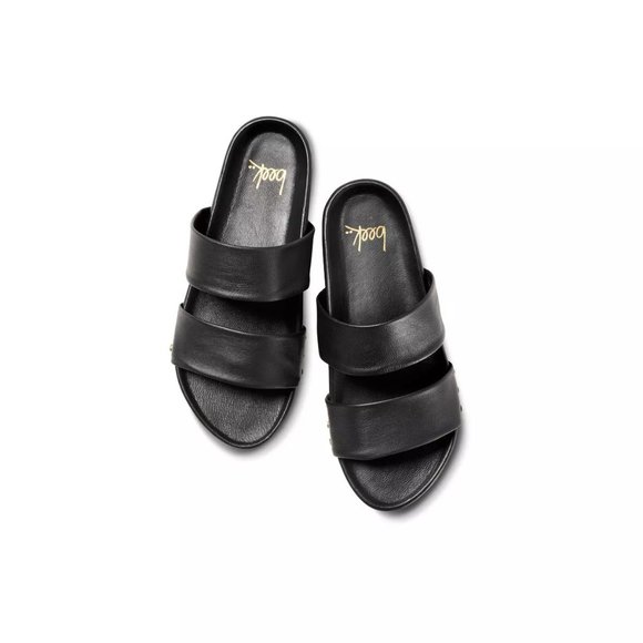 beek | Shoes | 28 Beek Macaw Sandal Black Leather Slide 5 Da8 | Poshmark